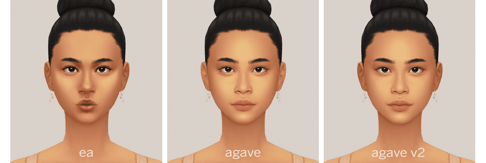 Скин и оверлей AGAVE (default + non default) | Sims4Mods