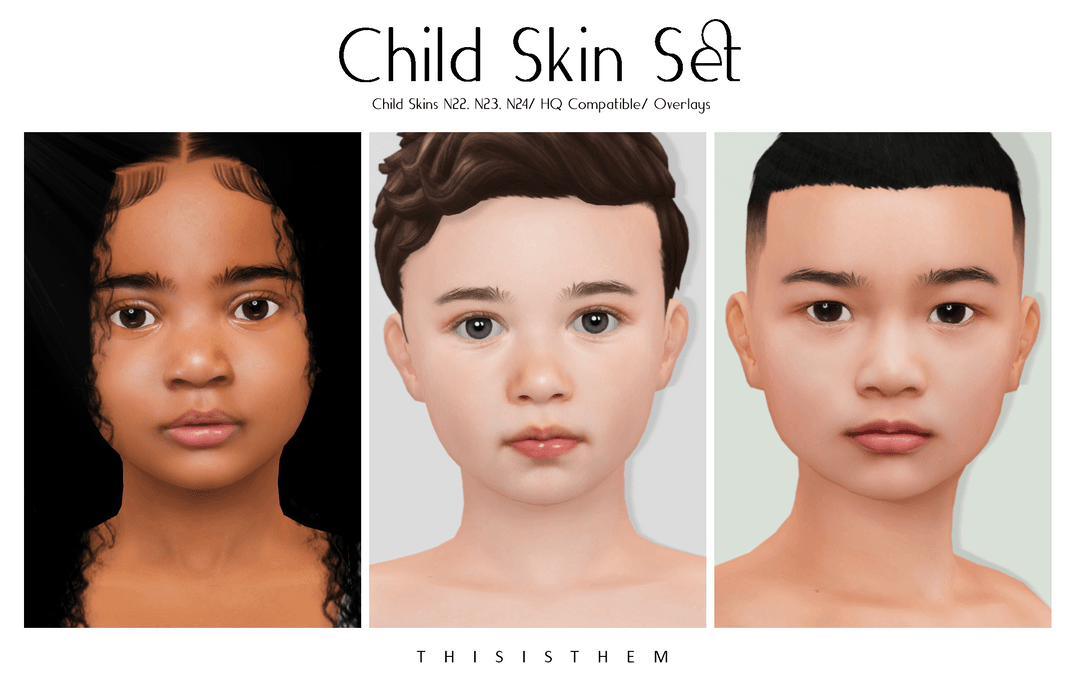 Сет детских скинтонов от THISISTHEM | Sims4Mods