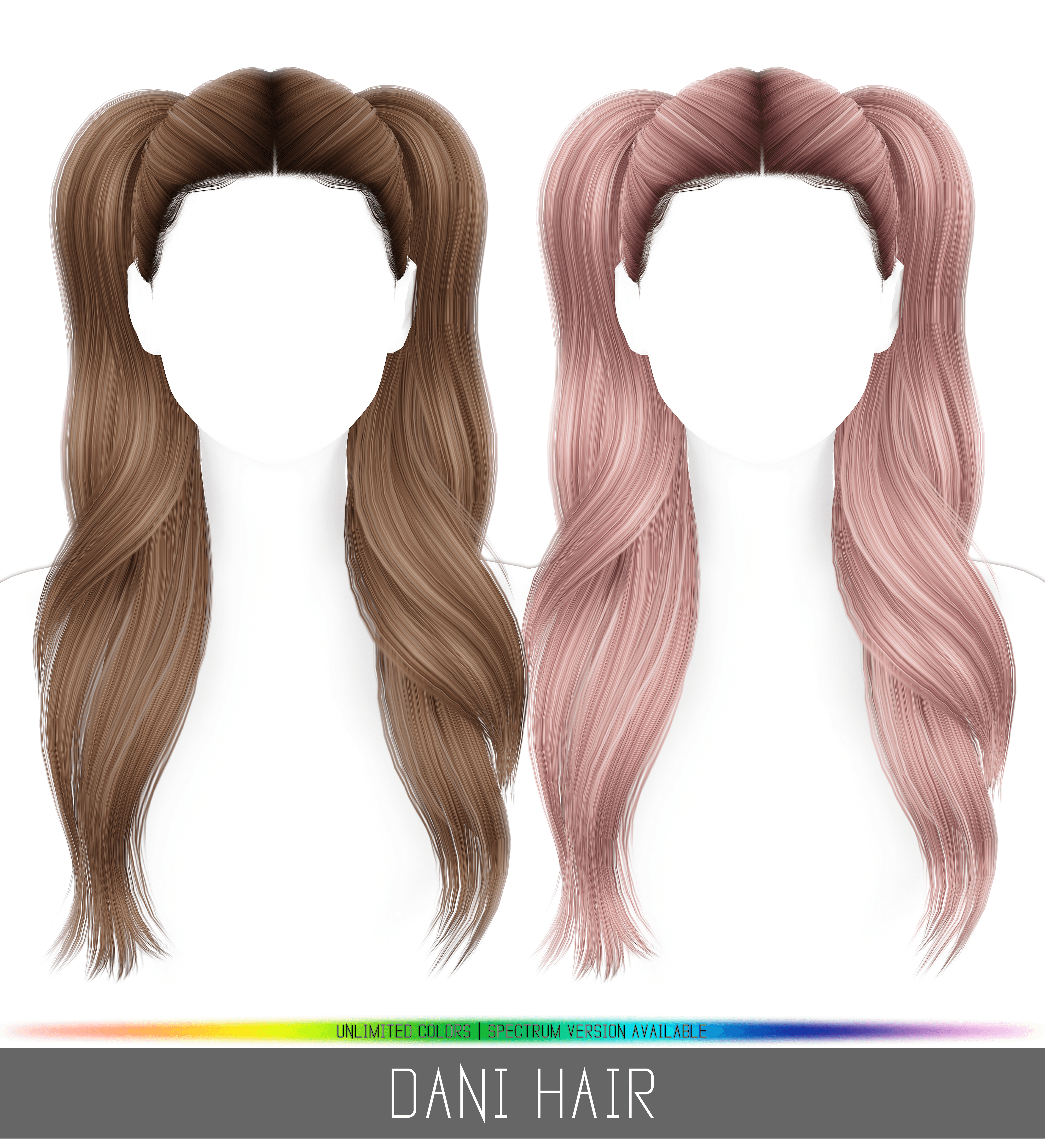 Прическа Dani Hair | Sims4Mods