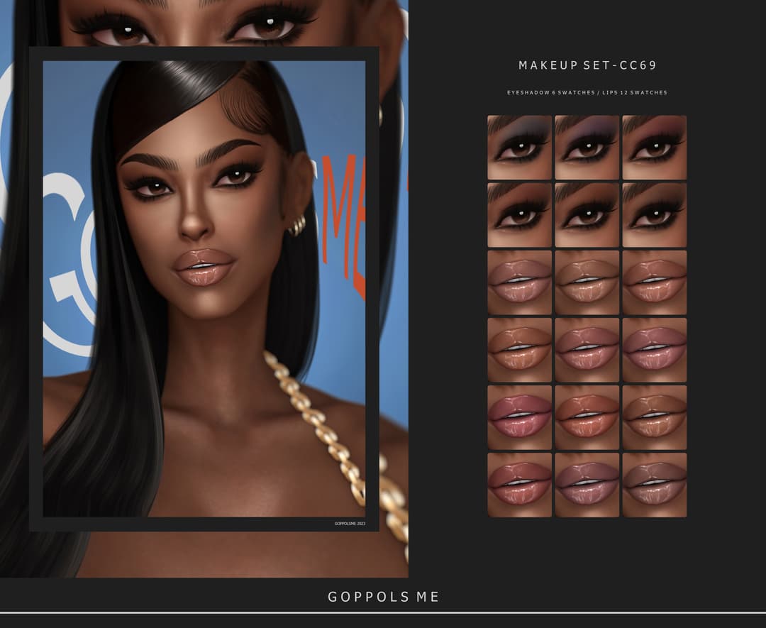Сет для макияжа GOLD MAKEUP SET | Sims4Mods