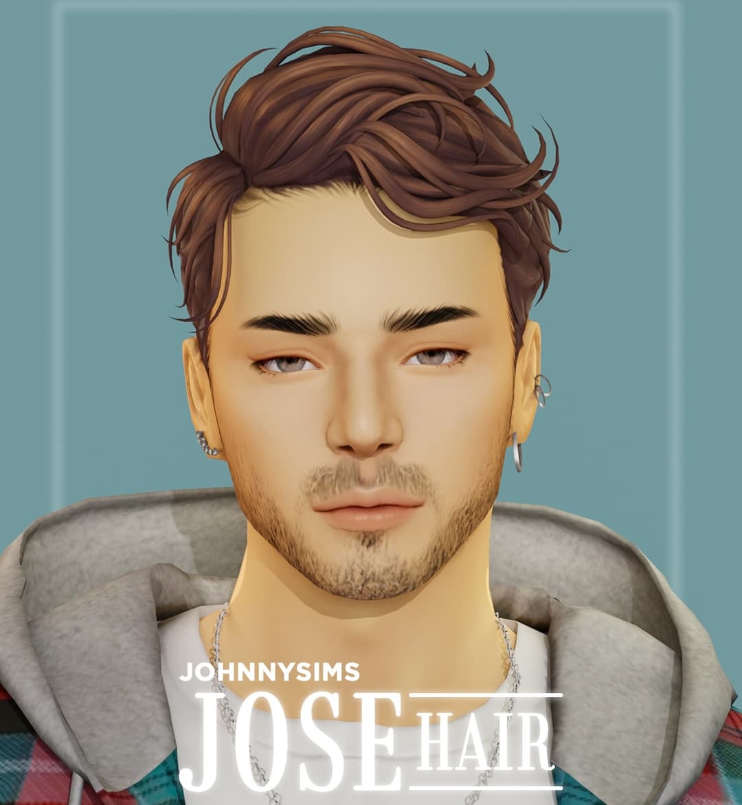 Прическа Jose Hair | Sims4Mods