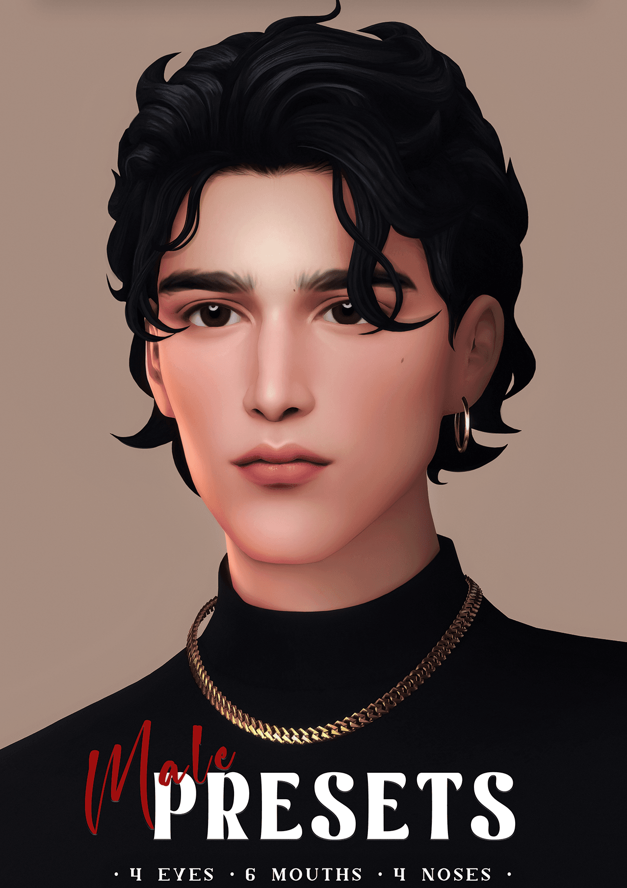 Пресеты для мужчин Male Presets Face Collection | Sims4Mods