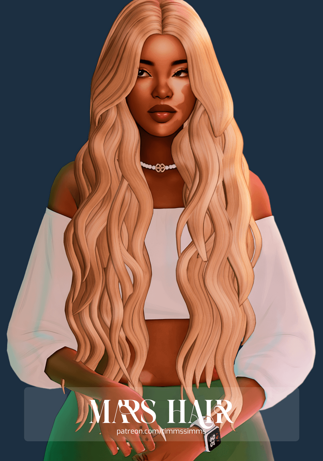 Прическа Mars Hair | Sims4Mods