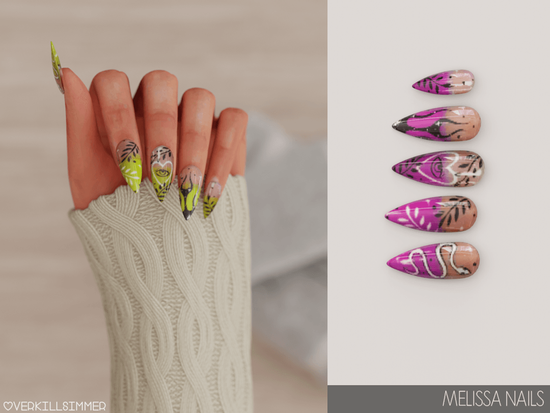 Маникюр Melissa Nails | Sims4Mods