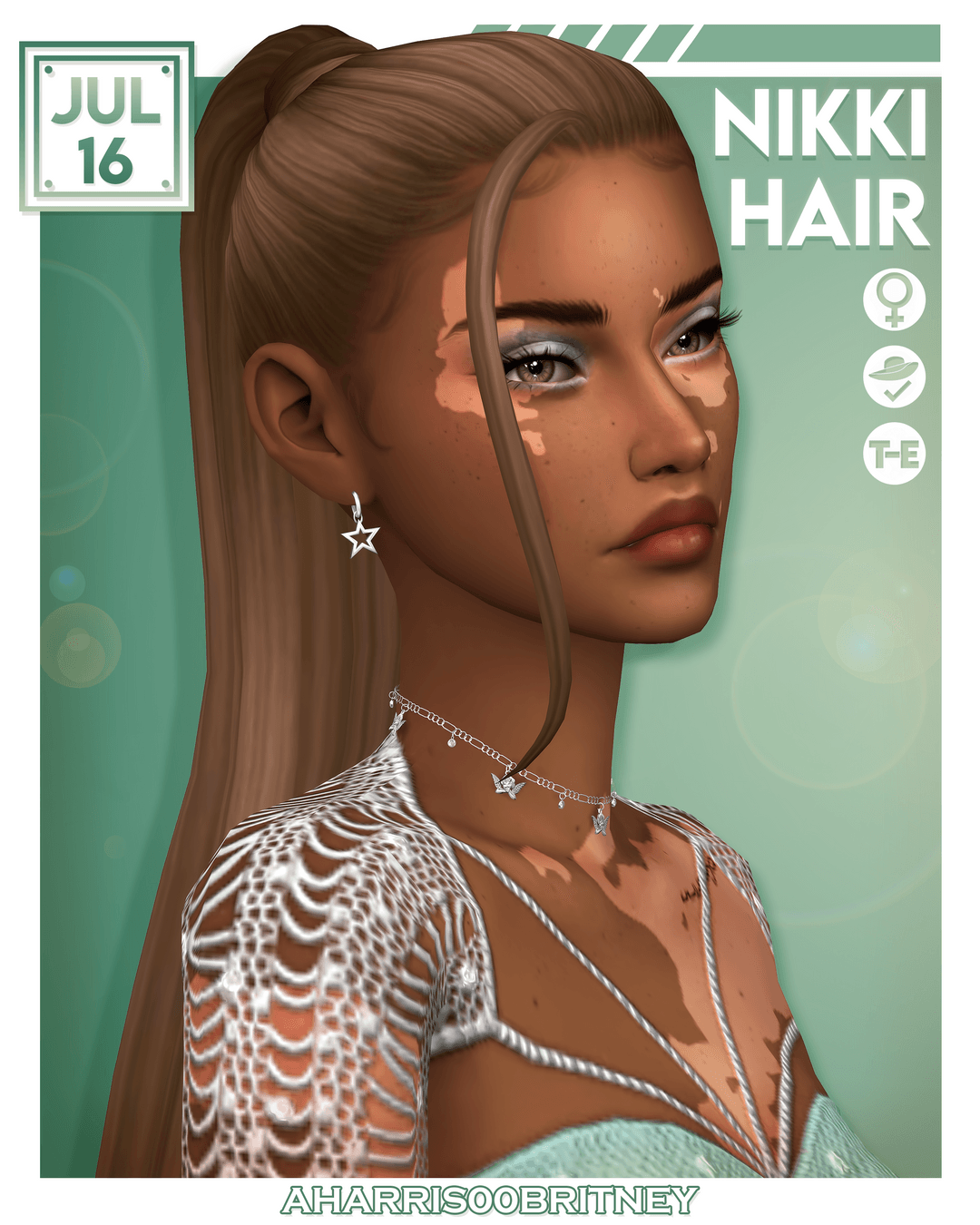 Прическа Nikki Hair | Sims4Mods