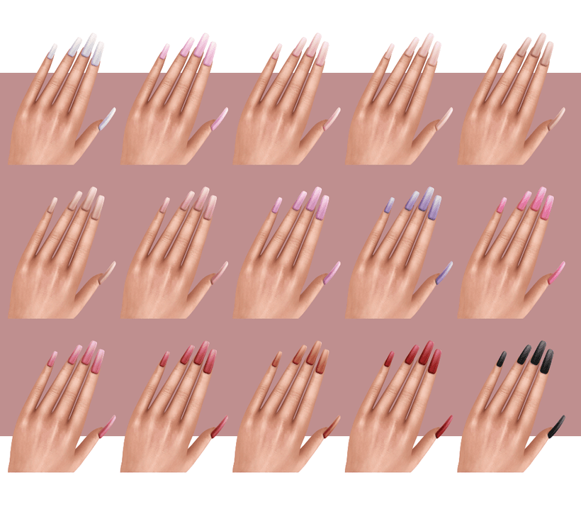 Маникюр Ombre Nails | Sims4Mods