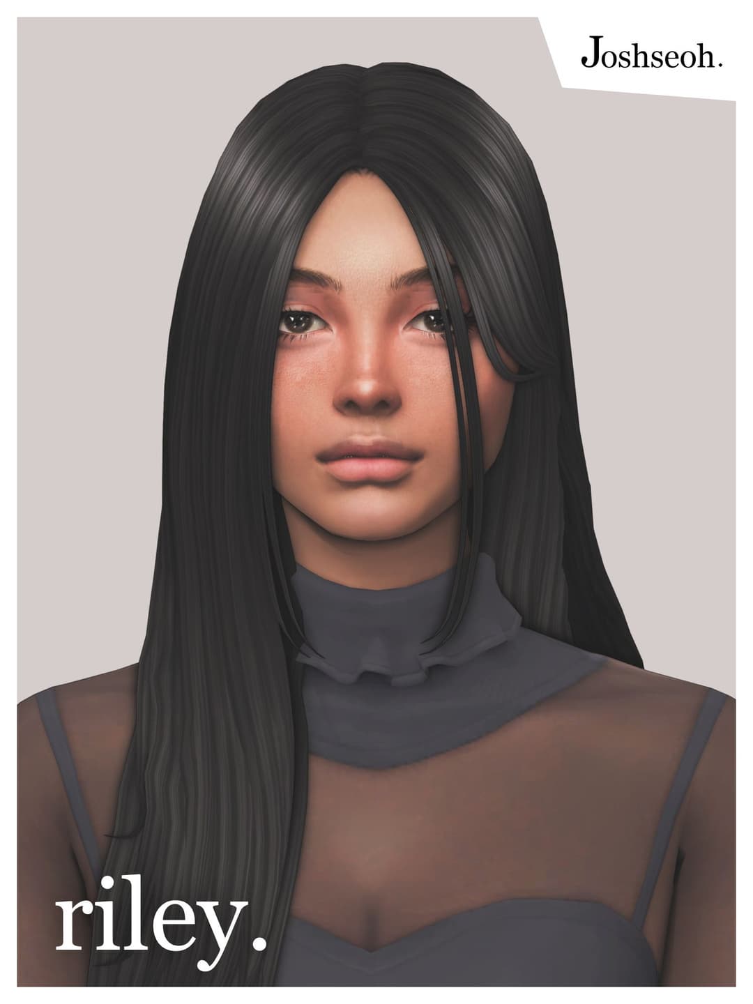 Прическа Riley Hair | Sims4Mods