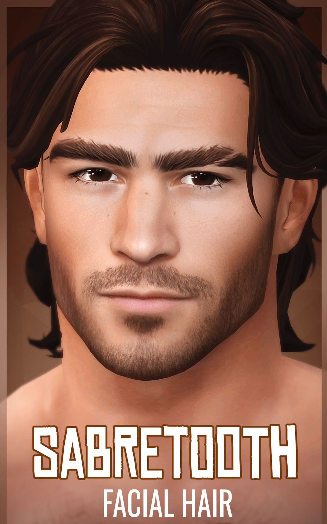 Борода Sabretooth Facial Hair | Sims4Mods