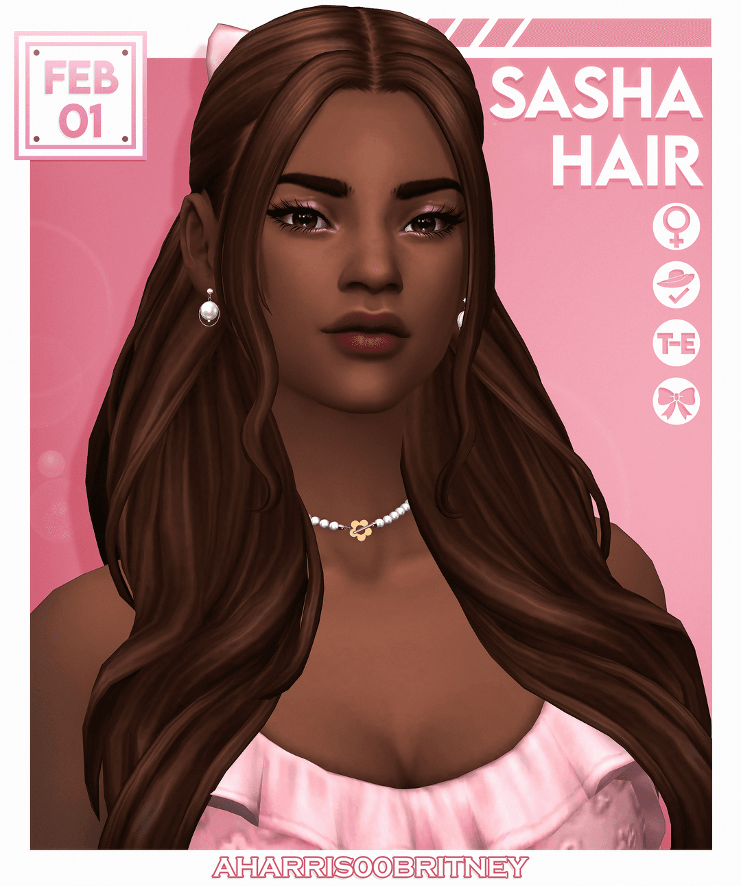 Прическа Sasha Hair | Sims4Mods