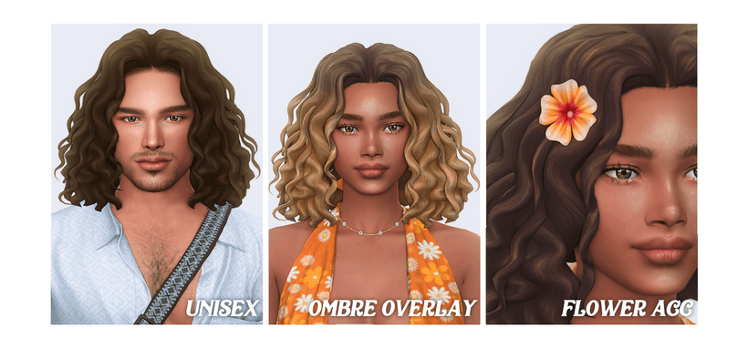 Прическа Shaye унисекс | Sims4Mods