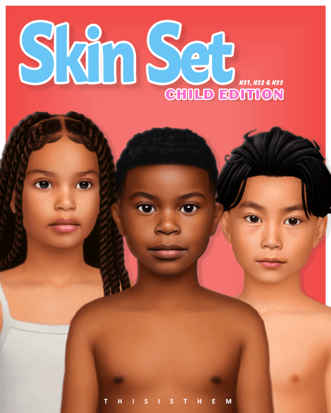 Набор скинов для детей Skin Set | Sims4Mods