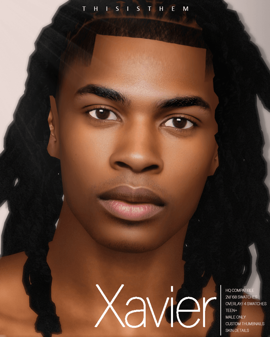 Скинтон и Сим Xavier Skin & Sim | Sims4Mods