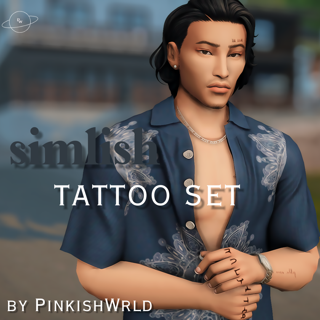 Тату Simlish Male Tattoos | Sims4Mods