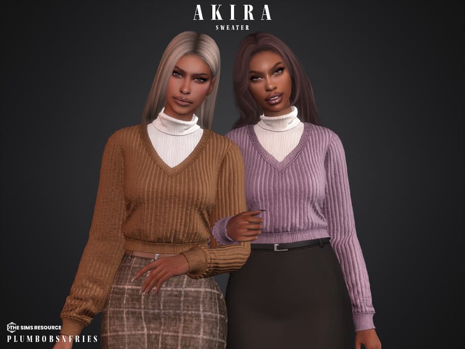 Свитер AKIRA sweater | Sims4Mods