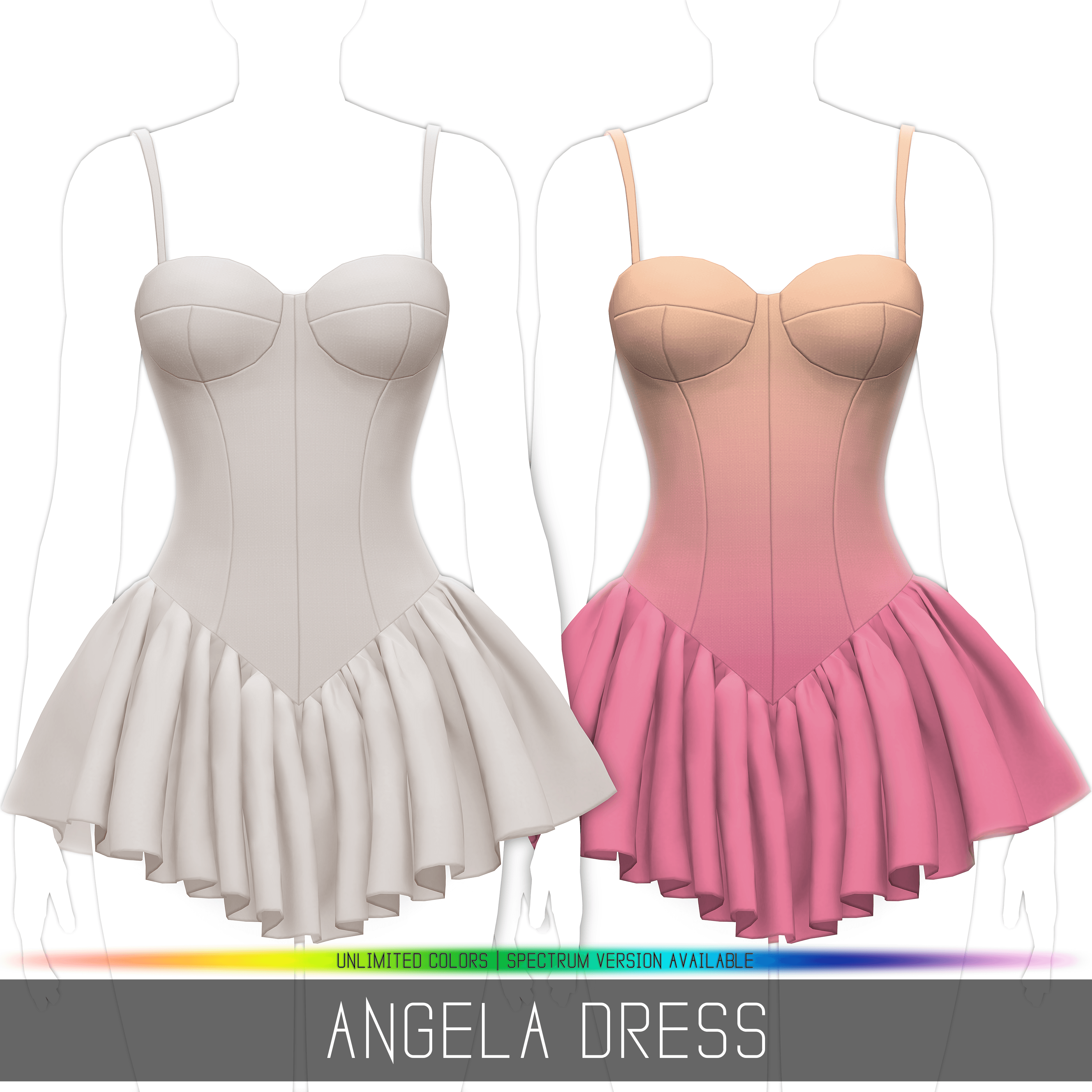 Платье Angela Dress | Sims4Mods