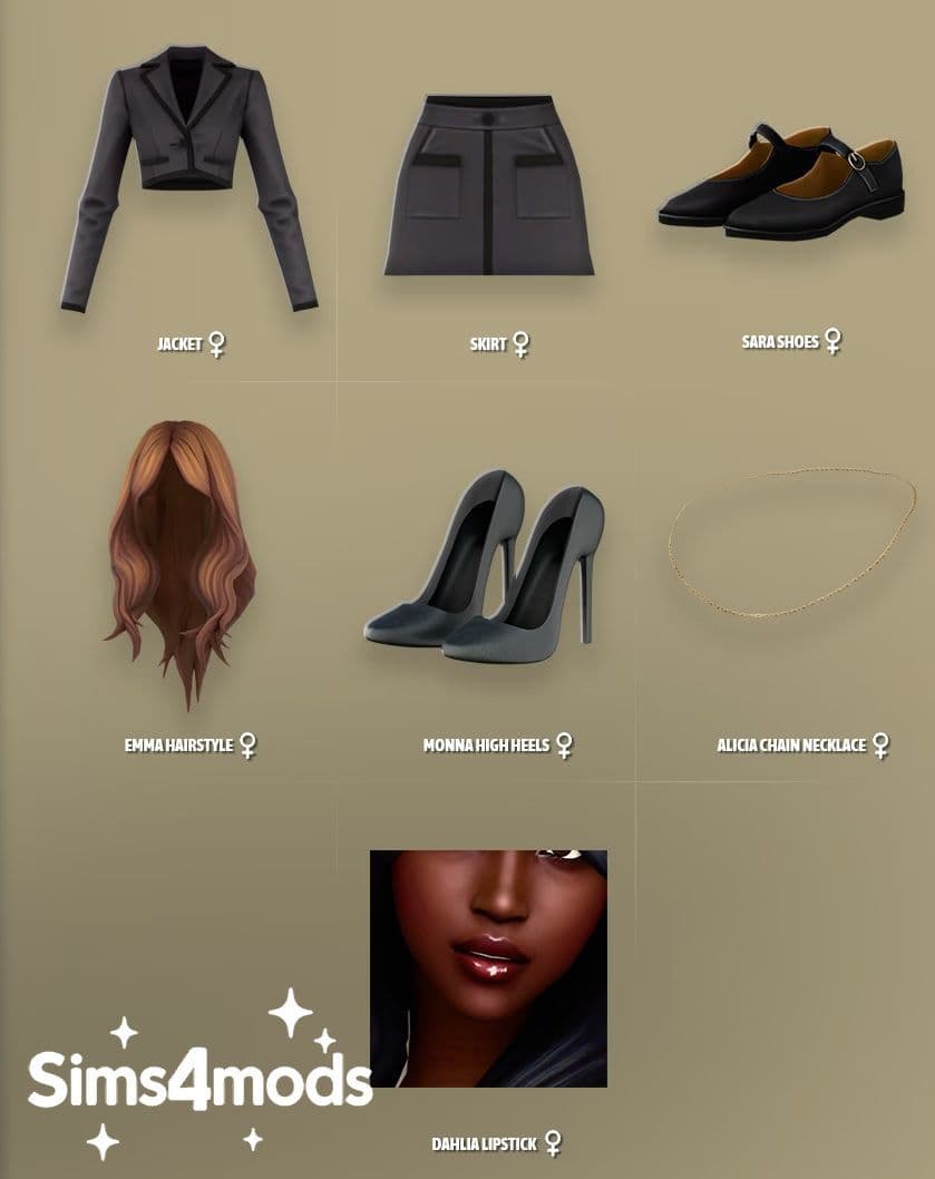 Сет одежды Annie Set | Sims4Mods