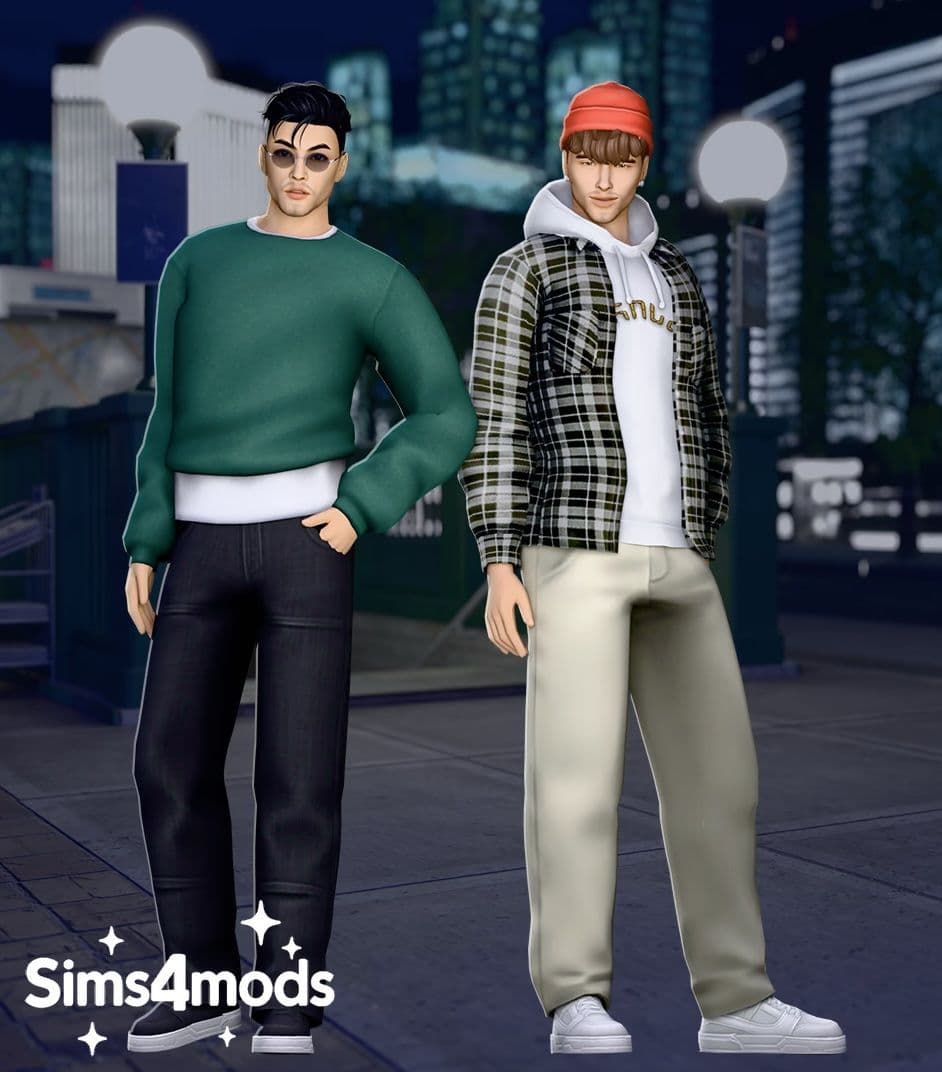 Коллекция одежды для сима Archie Set | Sims4Mods