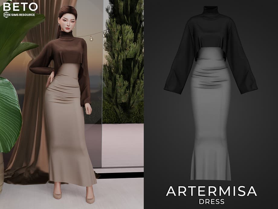 Платье Artemisa Dress | Sims4Mods