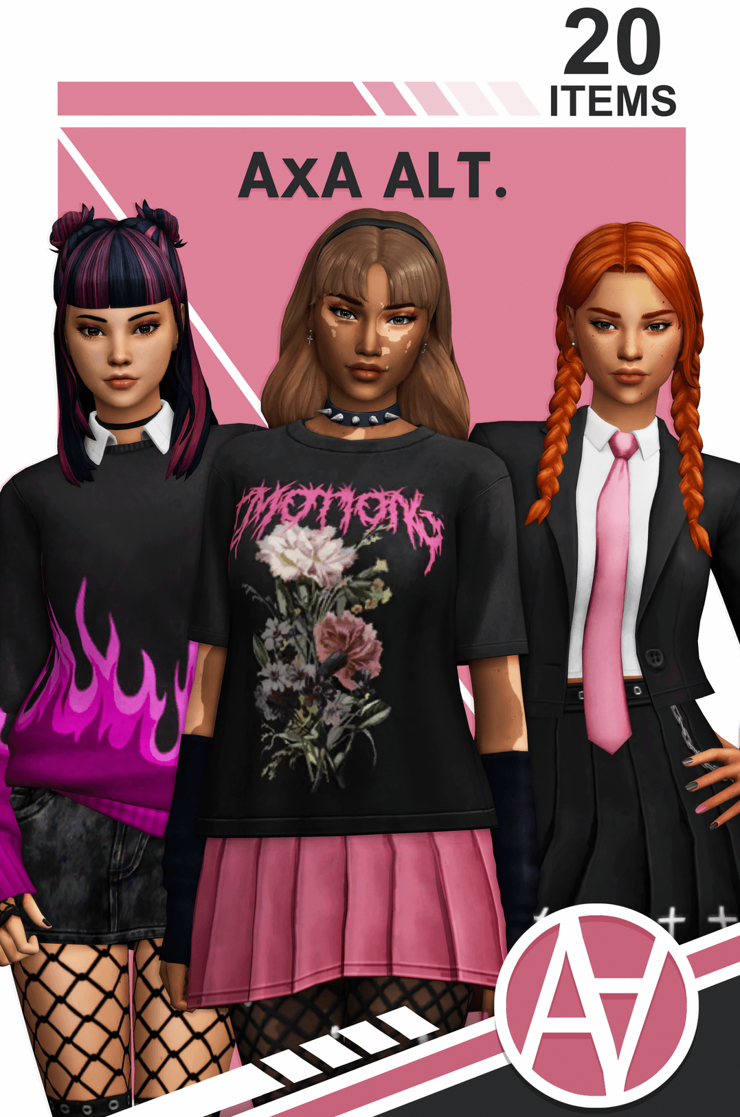 Коллекция одежды AxA ALT | Sims4Mods