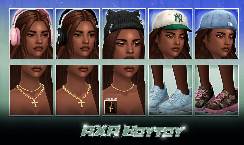 Набор одежды и причесок AxA Boytoy | Sims4Mods