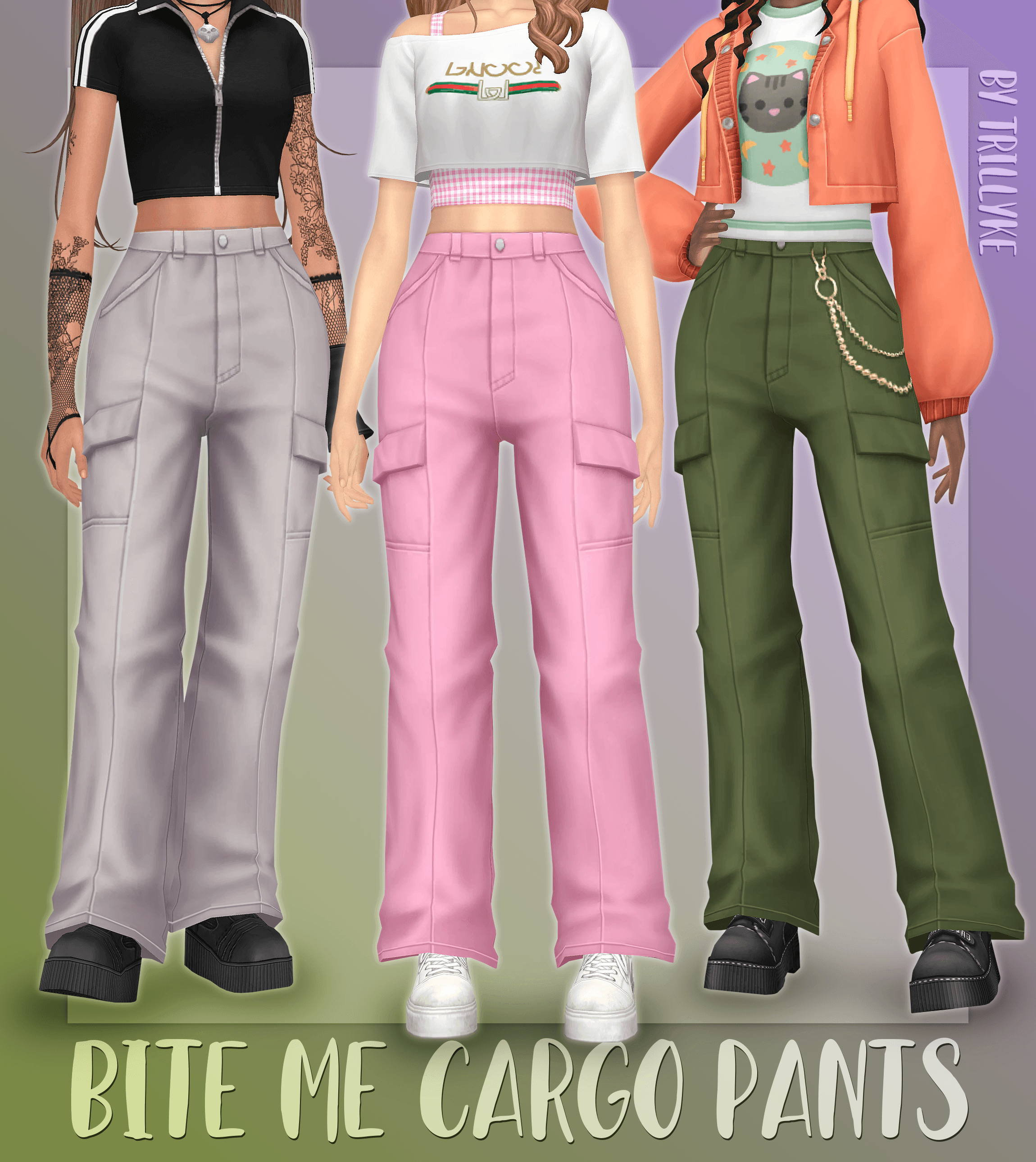 Штаны карго Bite Me Cargo Pants | Sims4Mods