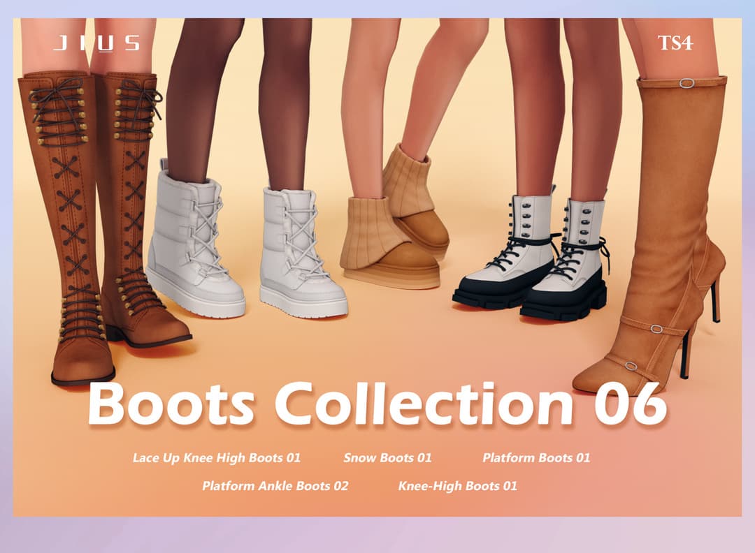 Коллекция обуви Boots Collection 06 | Sims4Mods