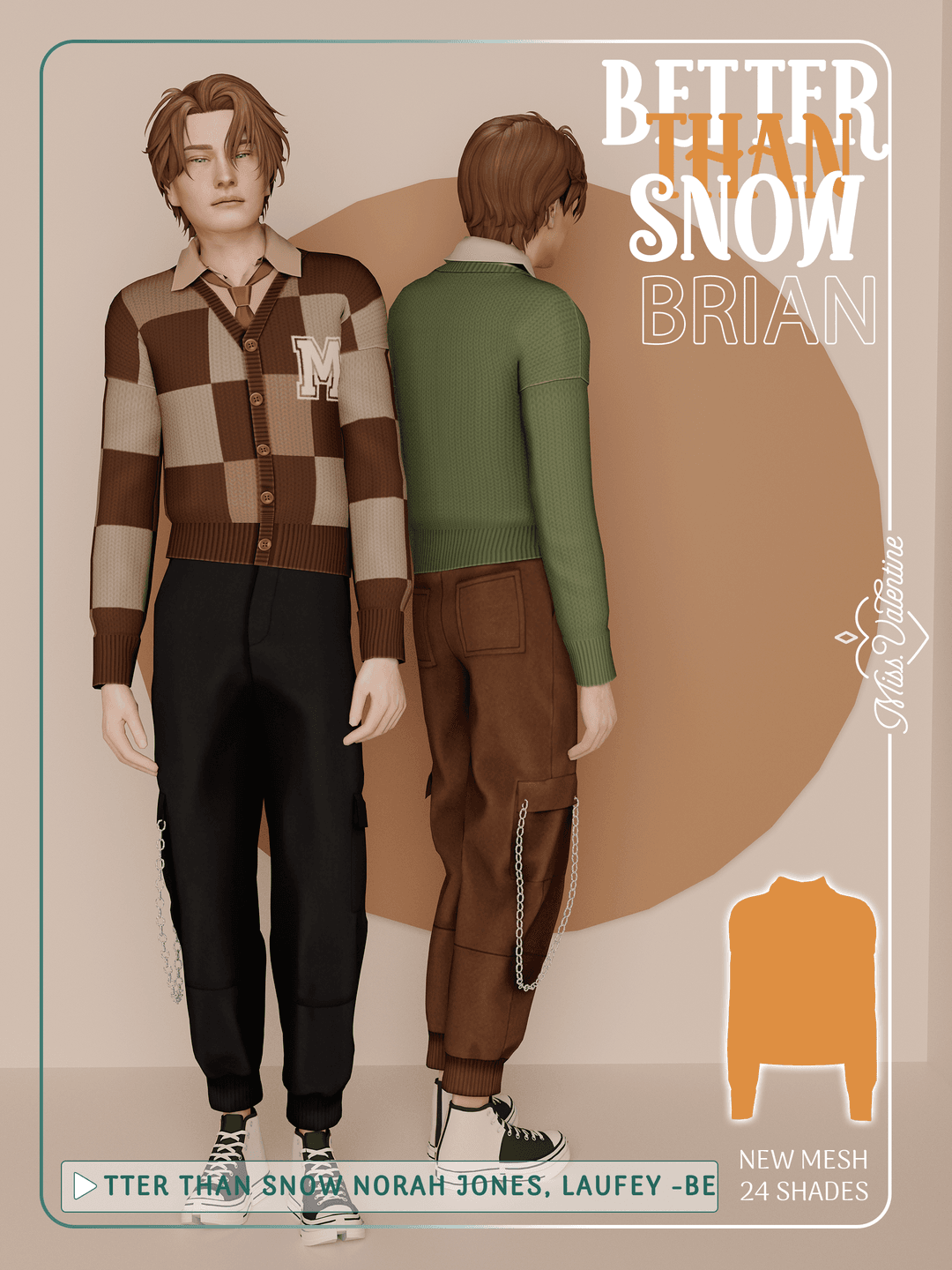 Кардиган Brian Top | Sims4Mods