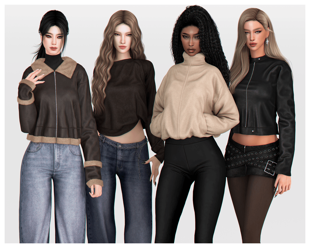 Набор верхней одежды Caffeine Set | Sims4Mods