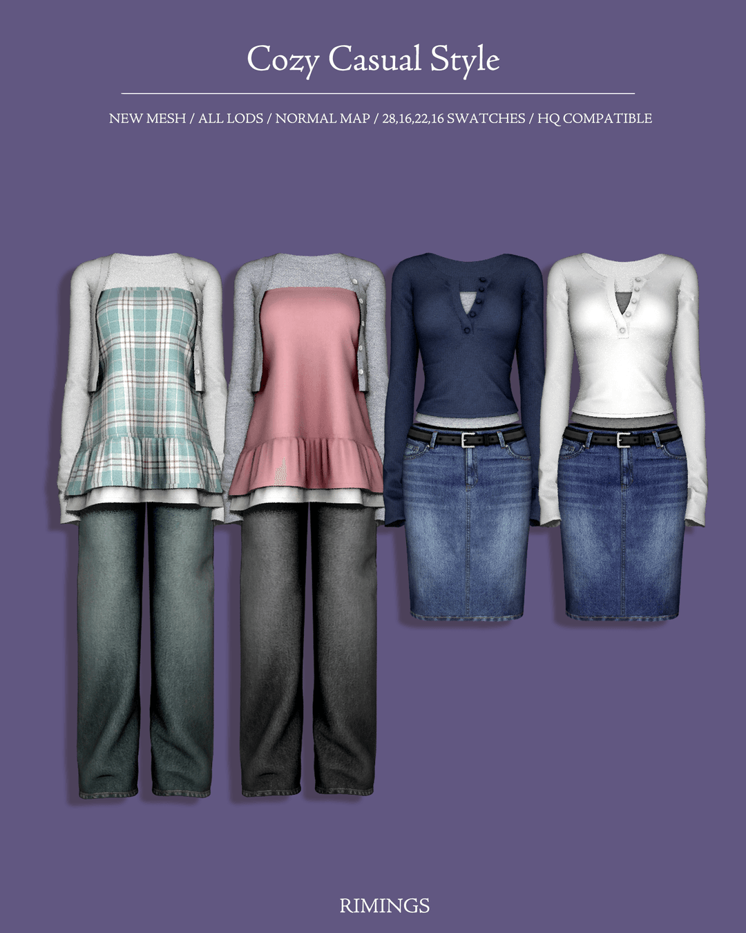 Набор одежды Cozy Casual Style | Sims4Mods