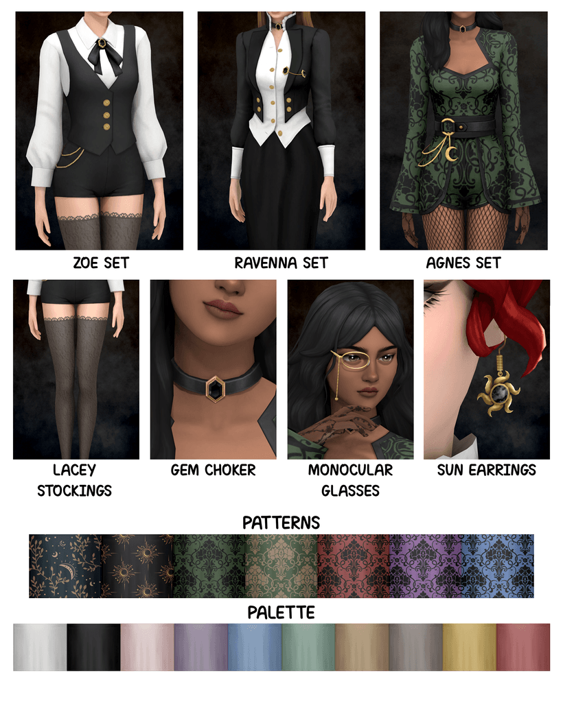 Коллекция одежды Crystals | Sims4Mods