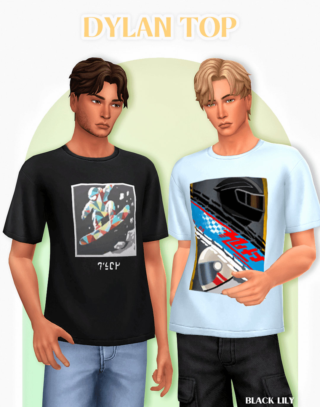 Футболка Dylan Top | Sims4Mods