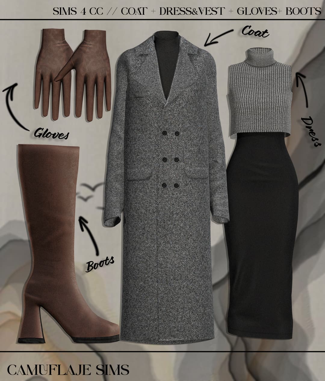 Сет одежды Earthy Elegance Collection | Sims4Mods