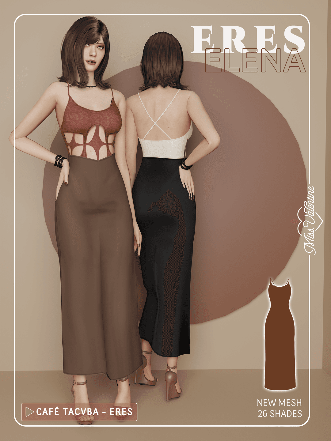 Платье Elena Dress | Sims4Mods