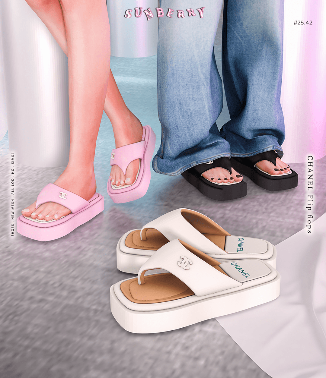 Шлепанцы Flip flops | Sims4Mods