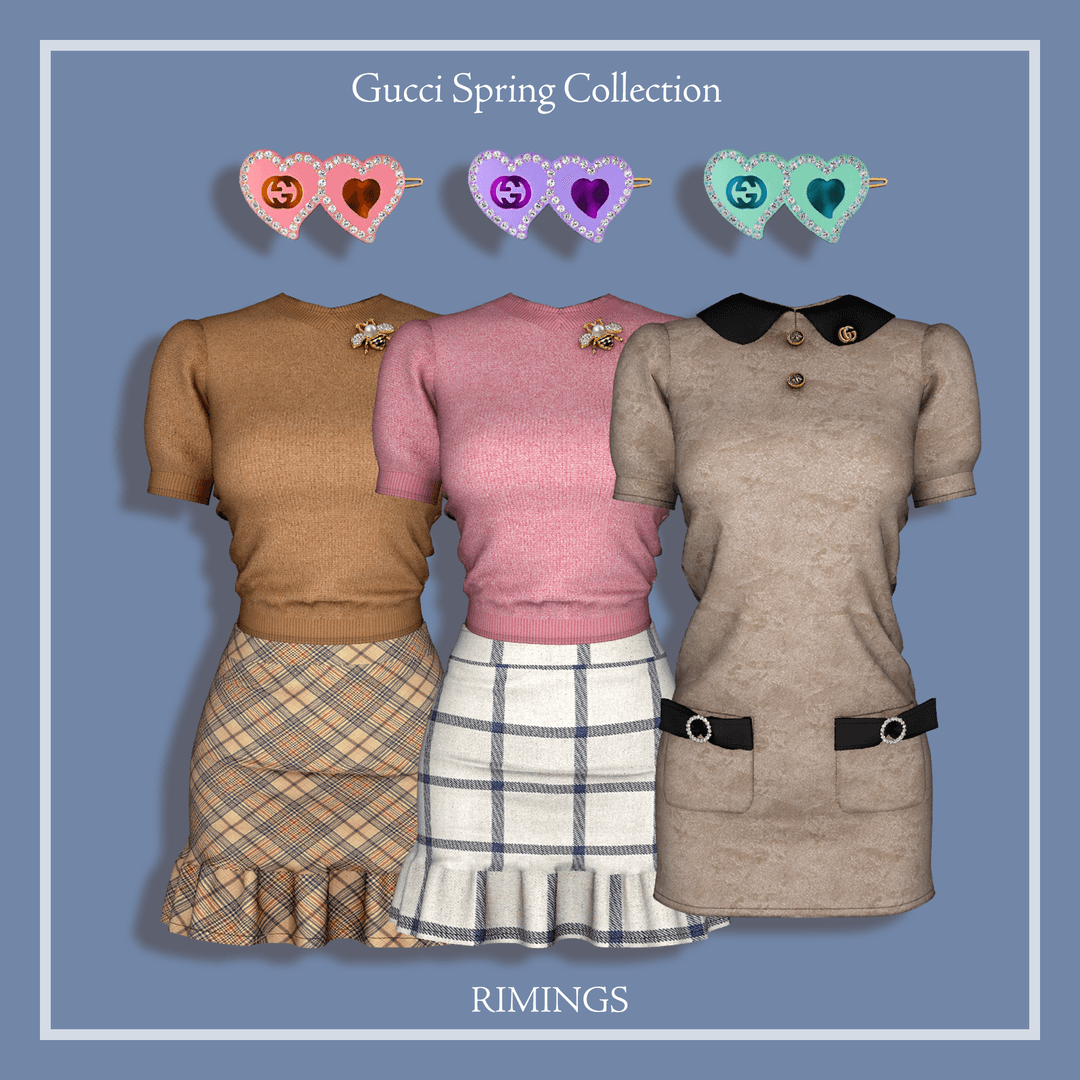 Сет одежды Gucci Spring Collection | Sims4Mods