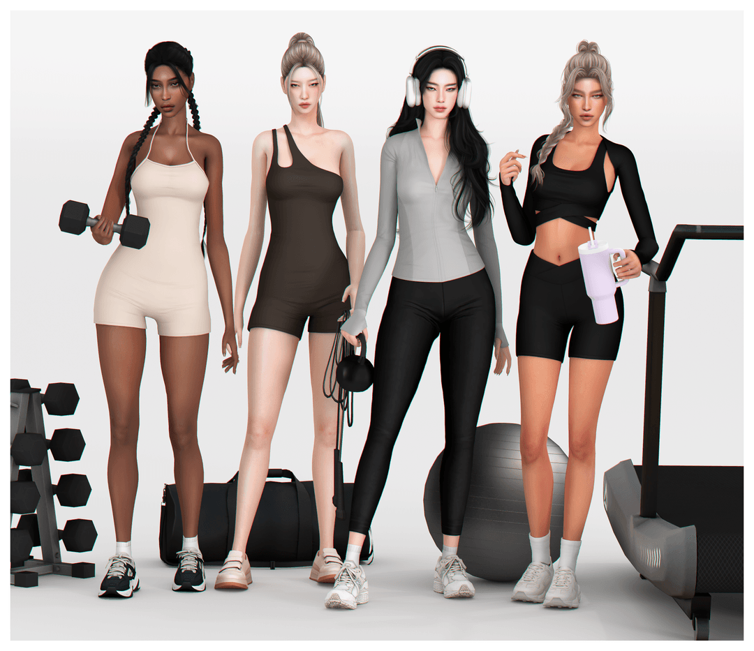 Коллекция спортивной одежды Gym Basics | Sims4Mods