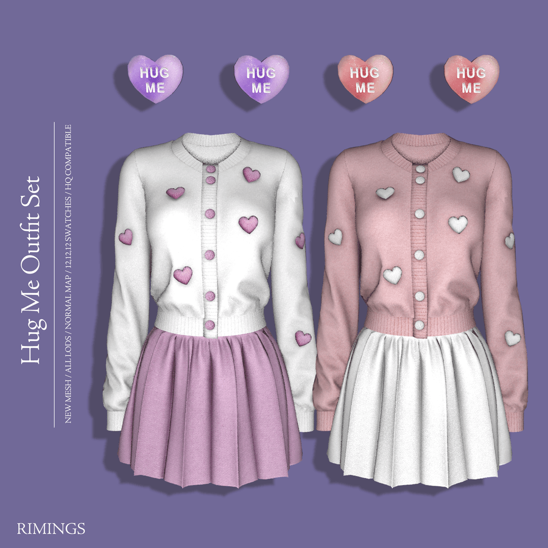 Сет одежды Hug Me Outfit Set | Sims4Mods