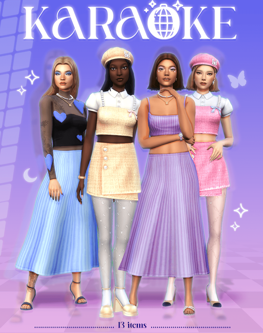 Коллекция одежды Karaoke Set | Sims4Mods