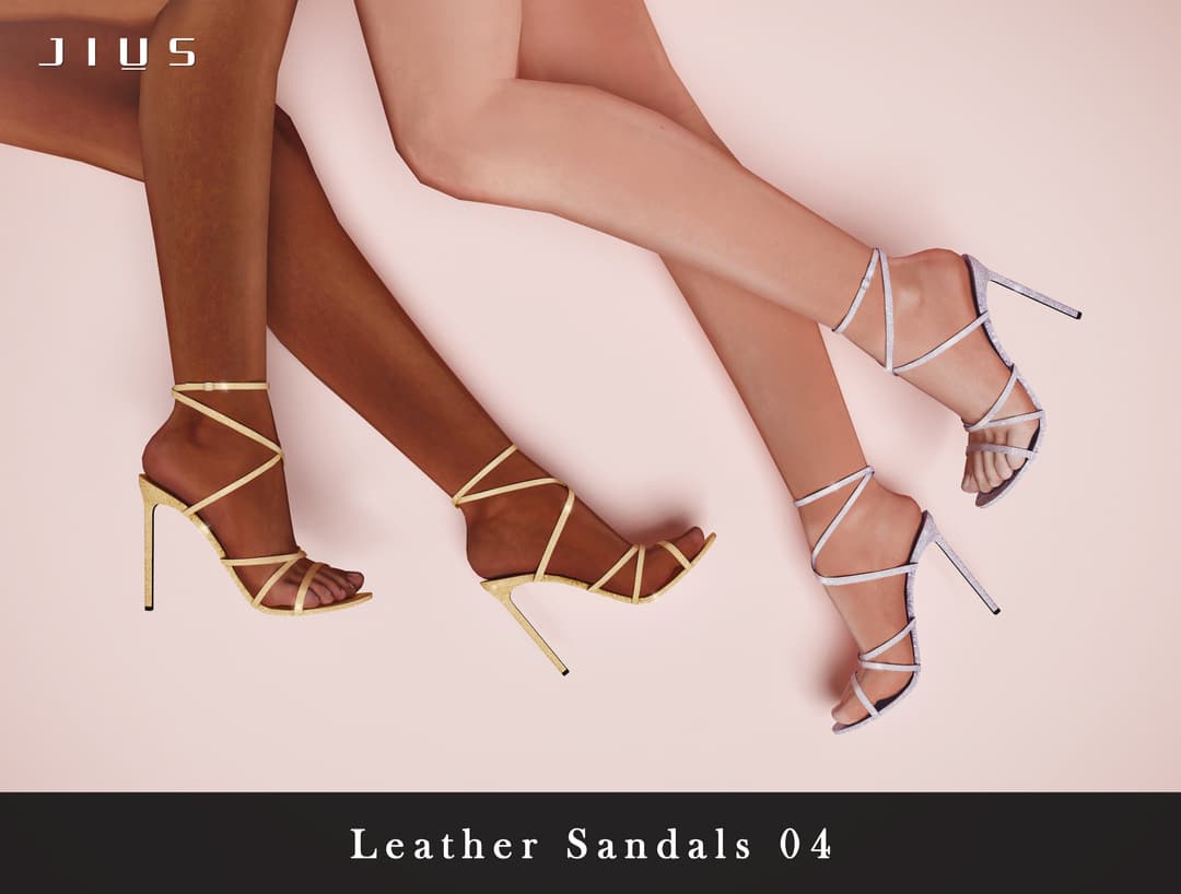 Сандалии Leather Sandals V04 | Sims4Mods