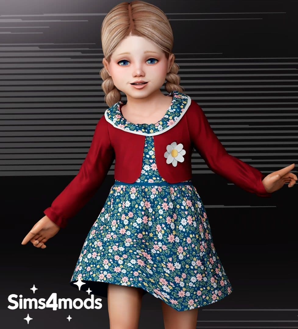 Платье Lucy для малышей | Sims4Mods