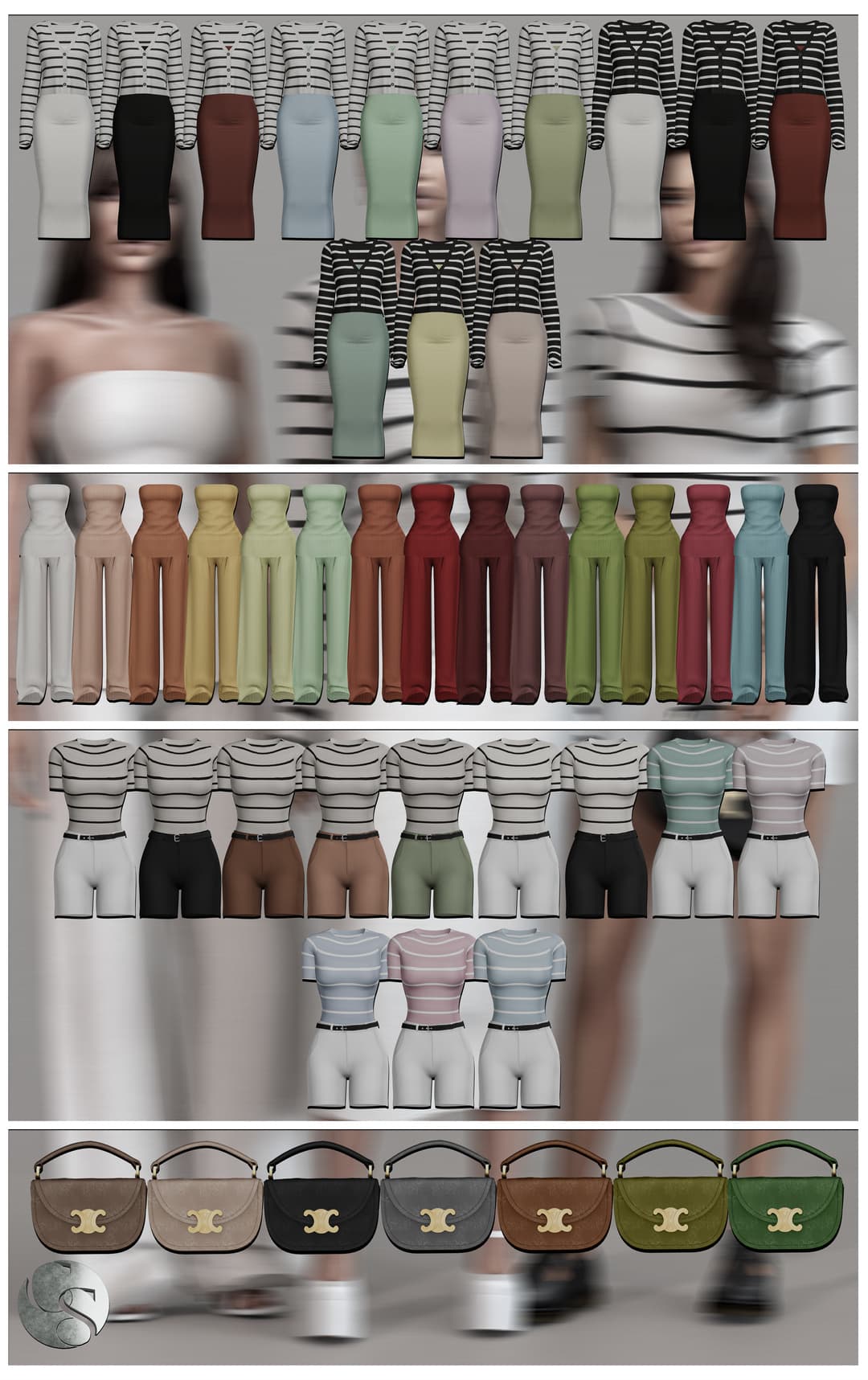 Коллекция одежды Lunch In Paris | Sims4Mods