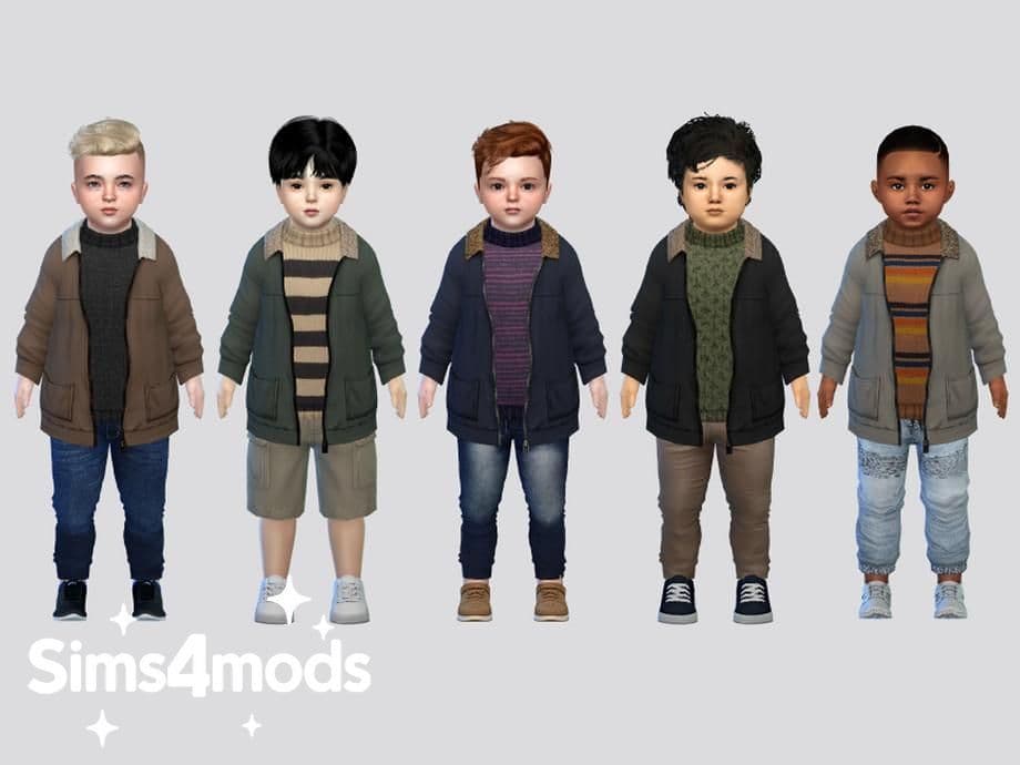 Куртка для тоддлера Marcell | Sims4Mods