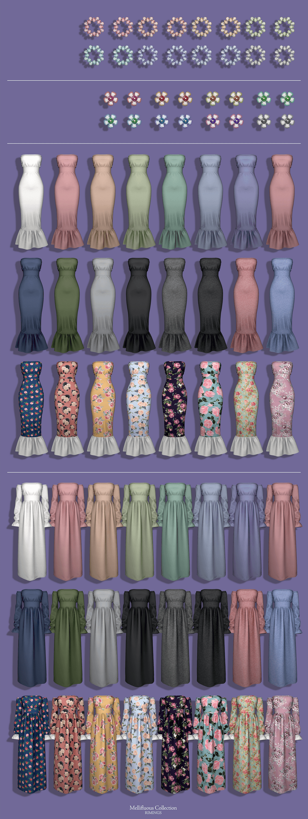Сет платьев Mellifluous Collection | Sims4Mods
