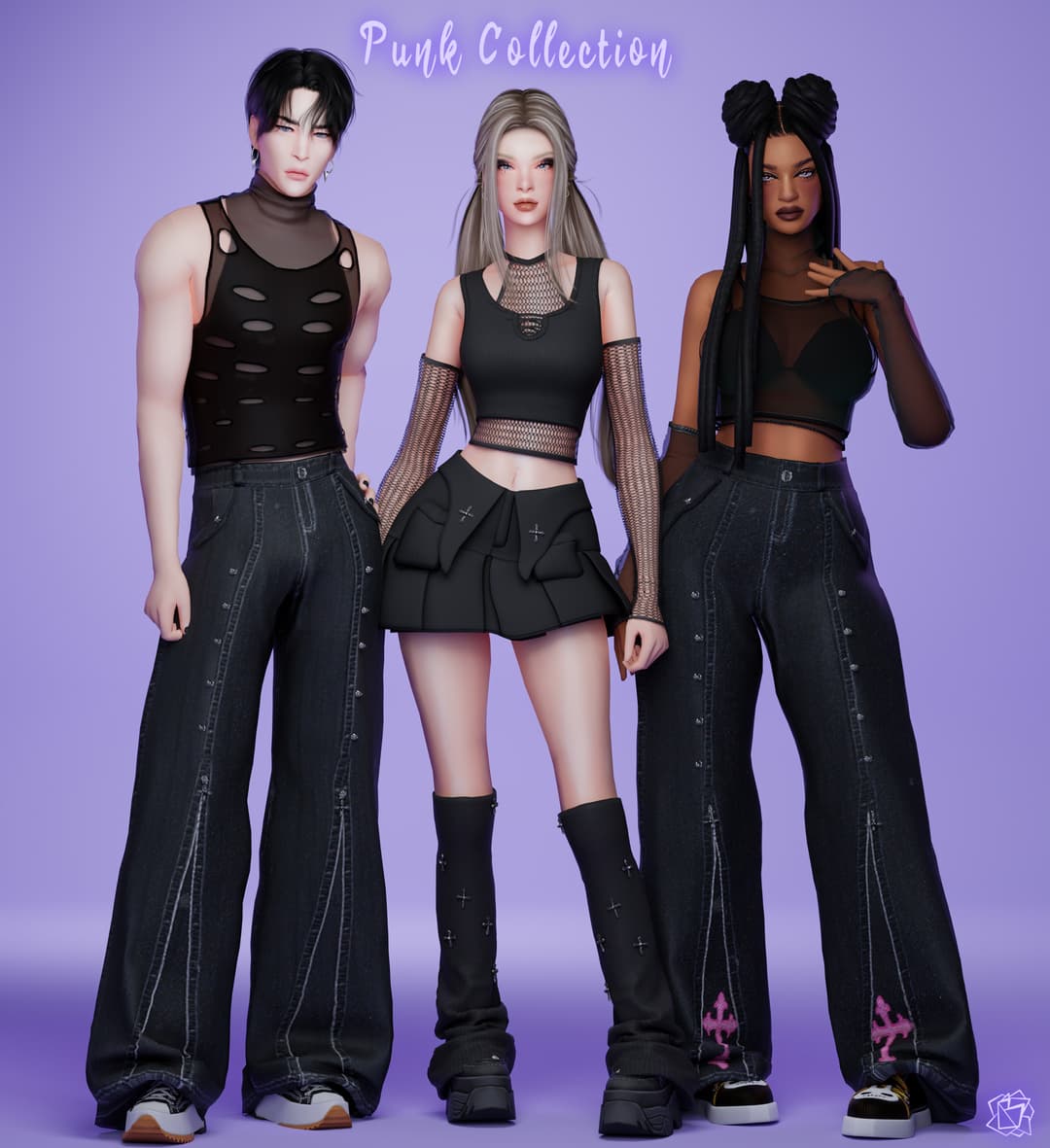Коллекция одежды Punk Collection | Sims4Mods