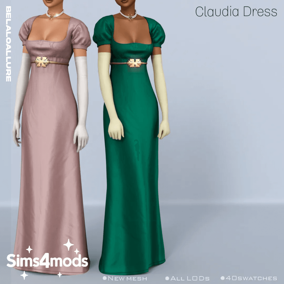 Коллекция винтажных платьев Regency era | Sims4Mods