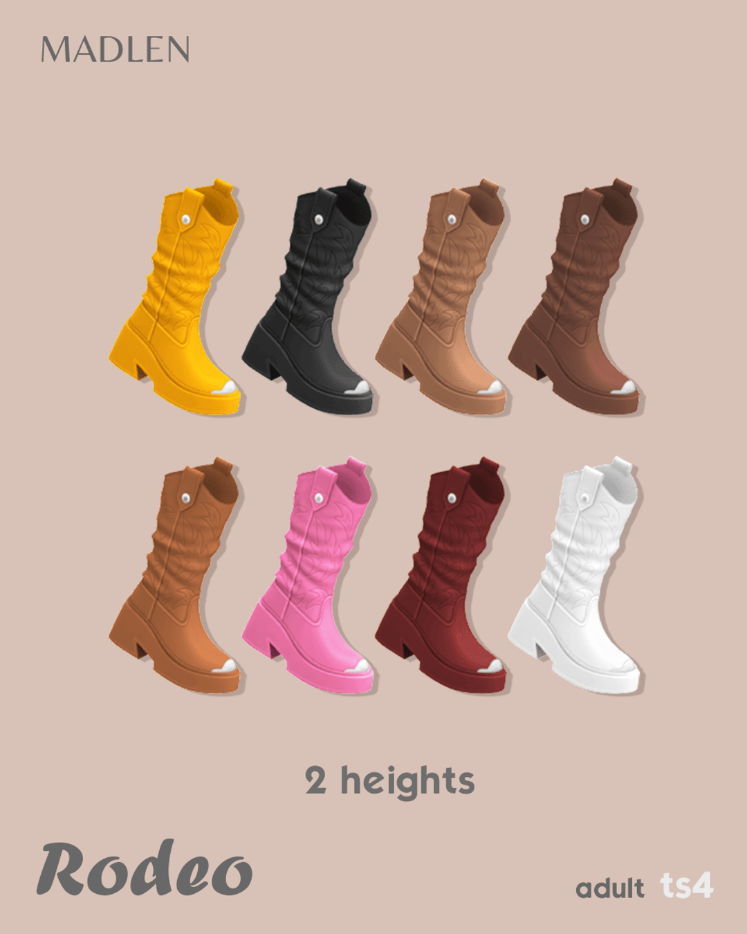 Ковбойские сапоги Rodeo Boots | Sims4Mods