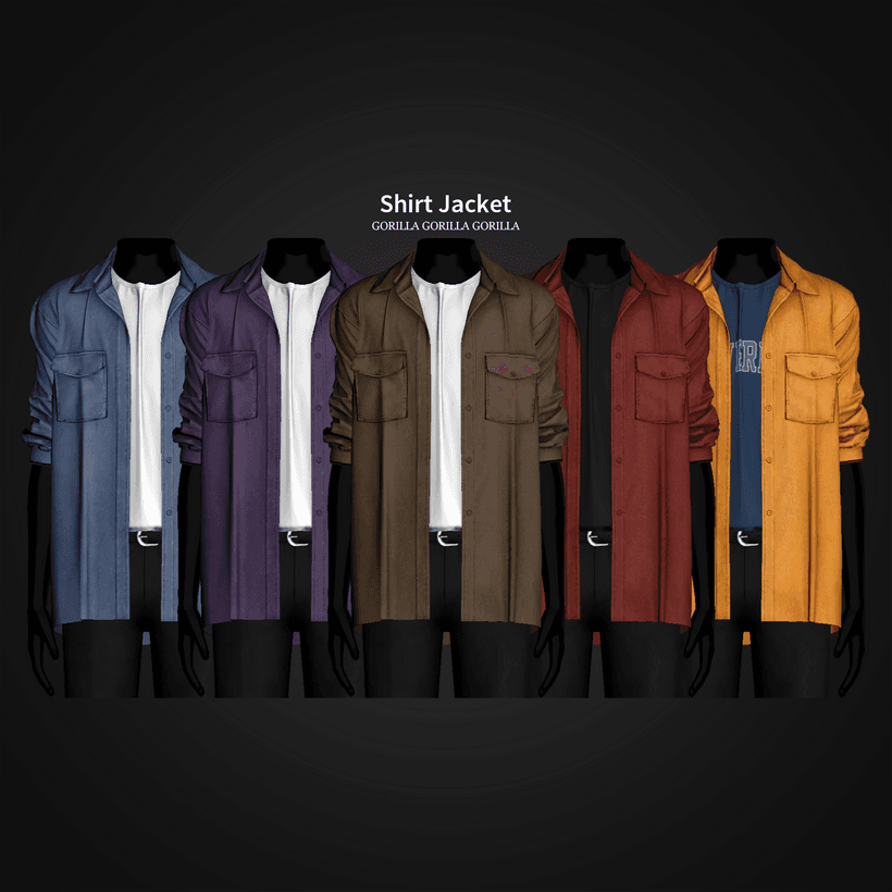 Рубашка Shirt Jacket | Sims4Mods