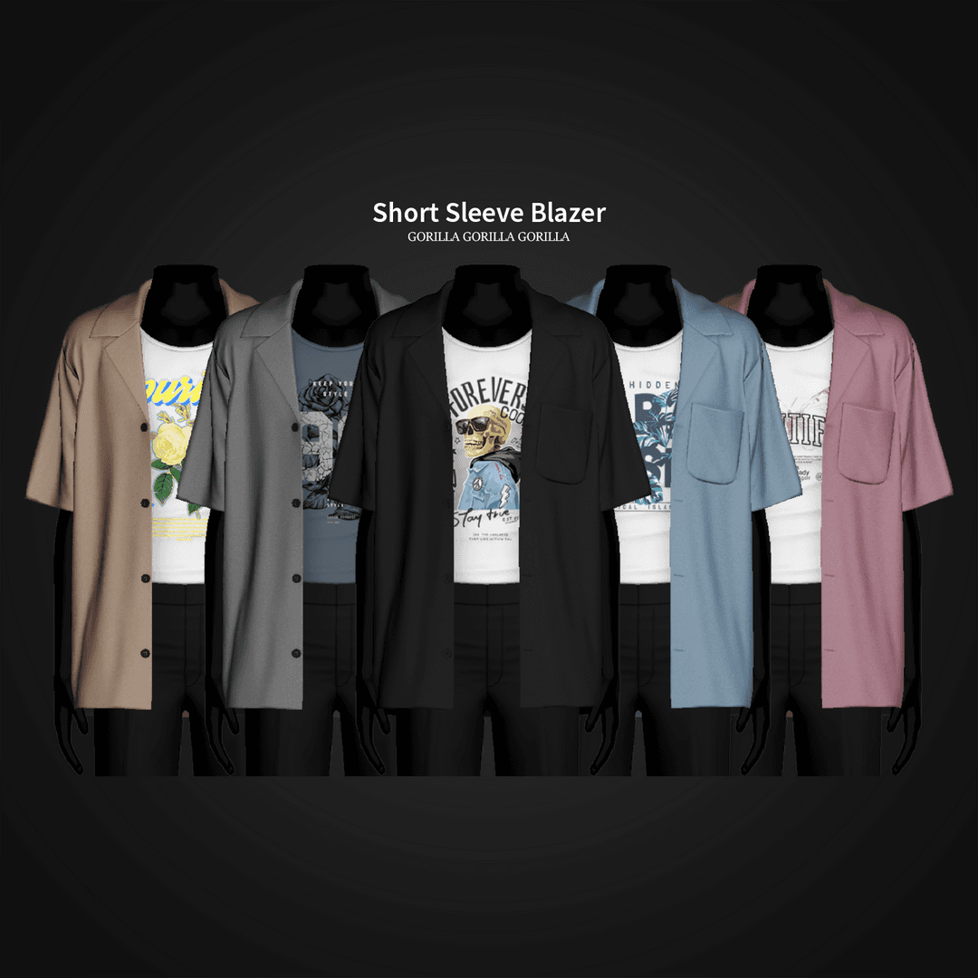 Рубашка Short Sleeve Blazer | Sims4Mods