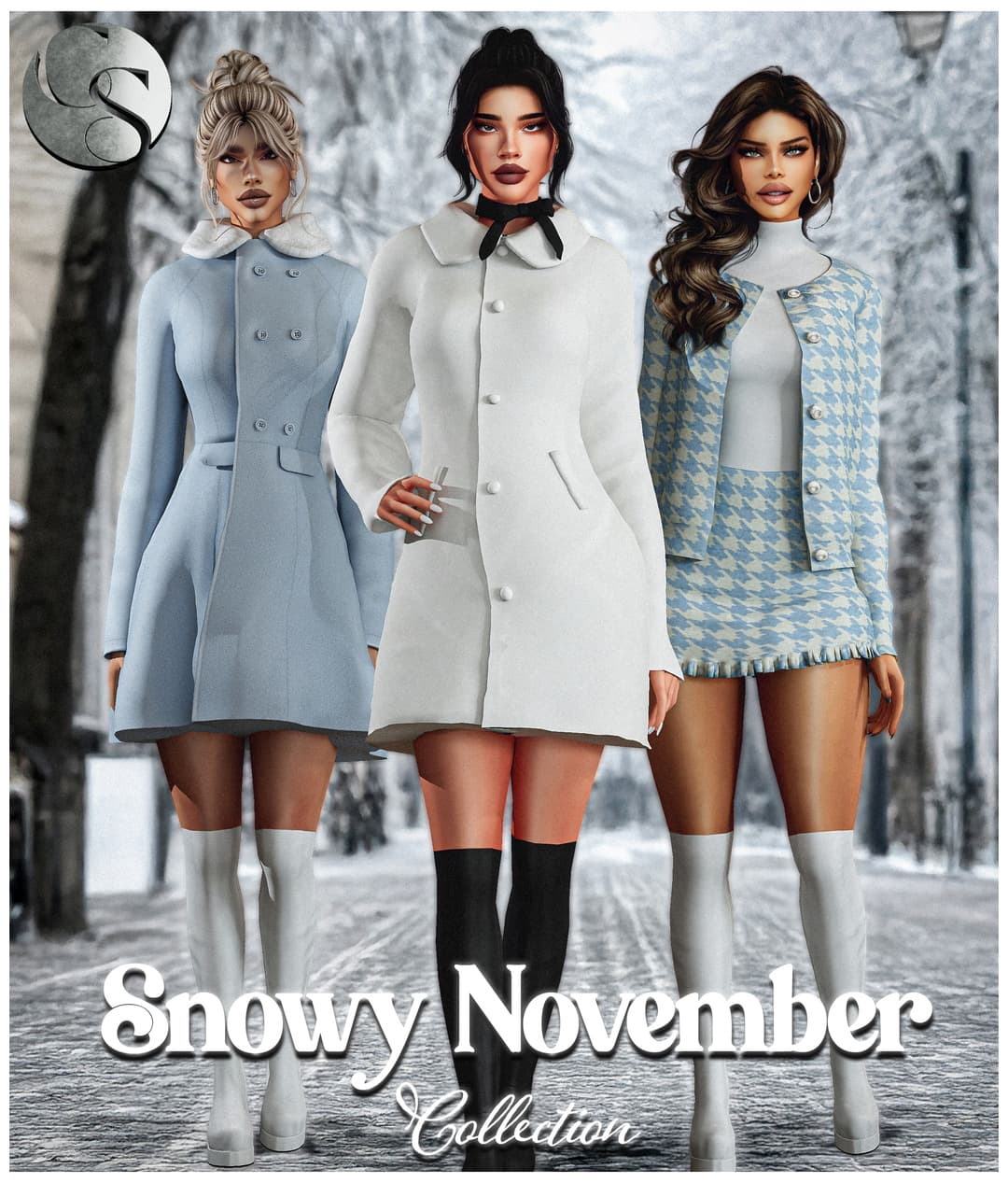 Коллекция зимней одежды Snowy November | Sims4Mods