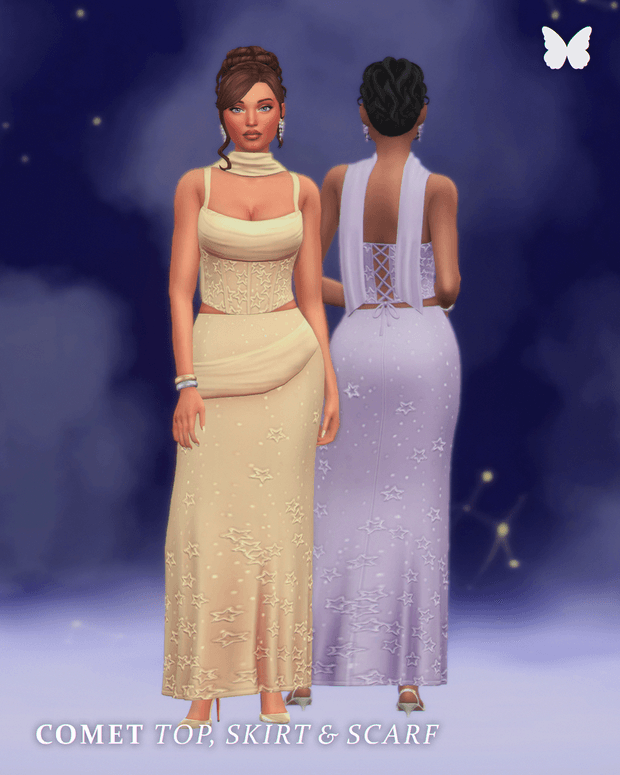 Коллекция одежды Starry Night Set | Sims4Mods
